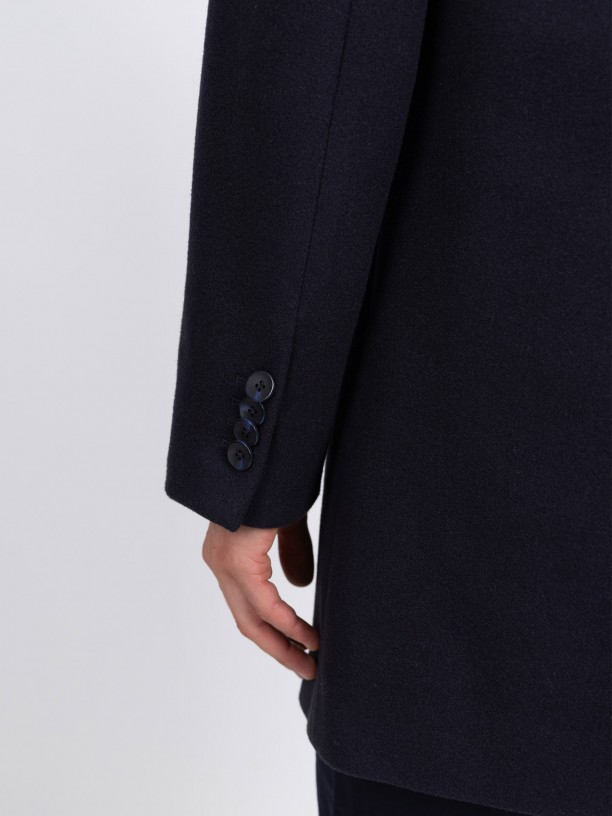 Sobretodo con solapa clásica - CAS1078AZULMARINHO - Suits Inc